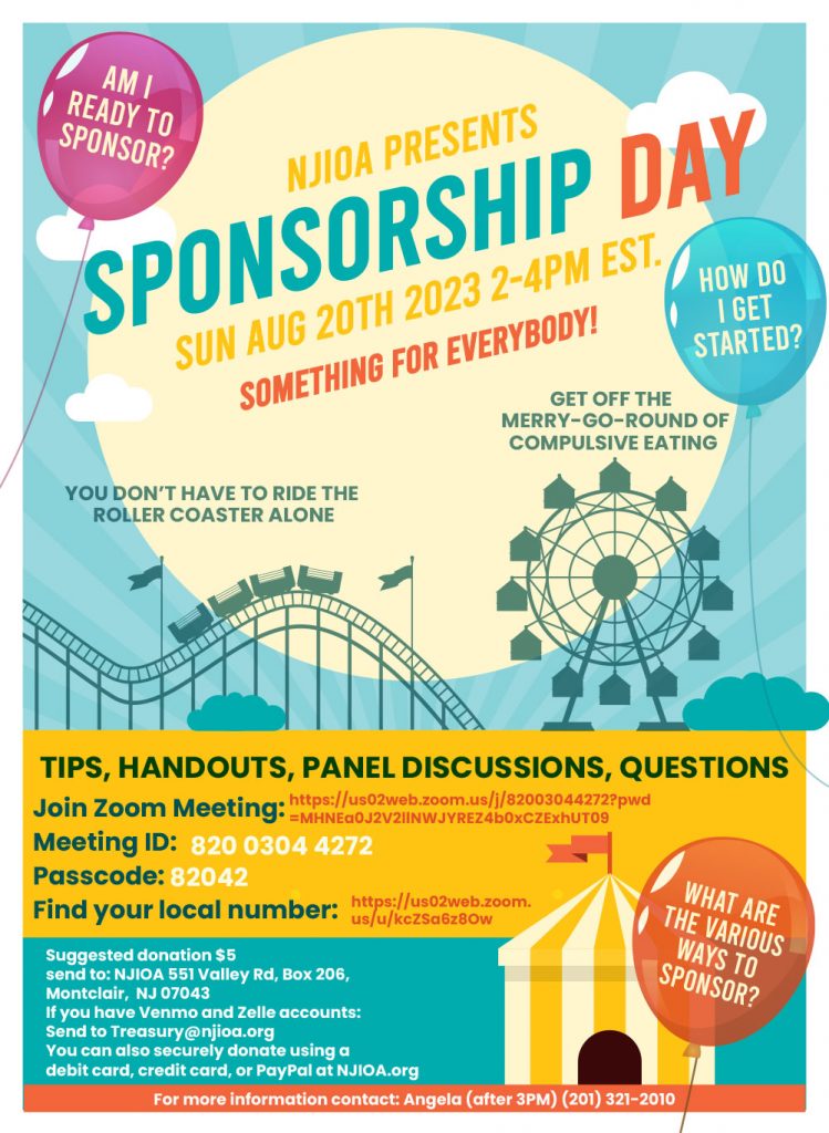 Upcoming Events - Northern Jersey Intergroup Overeaters Anonymous