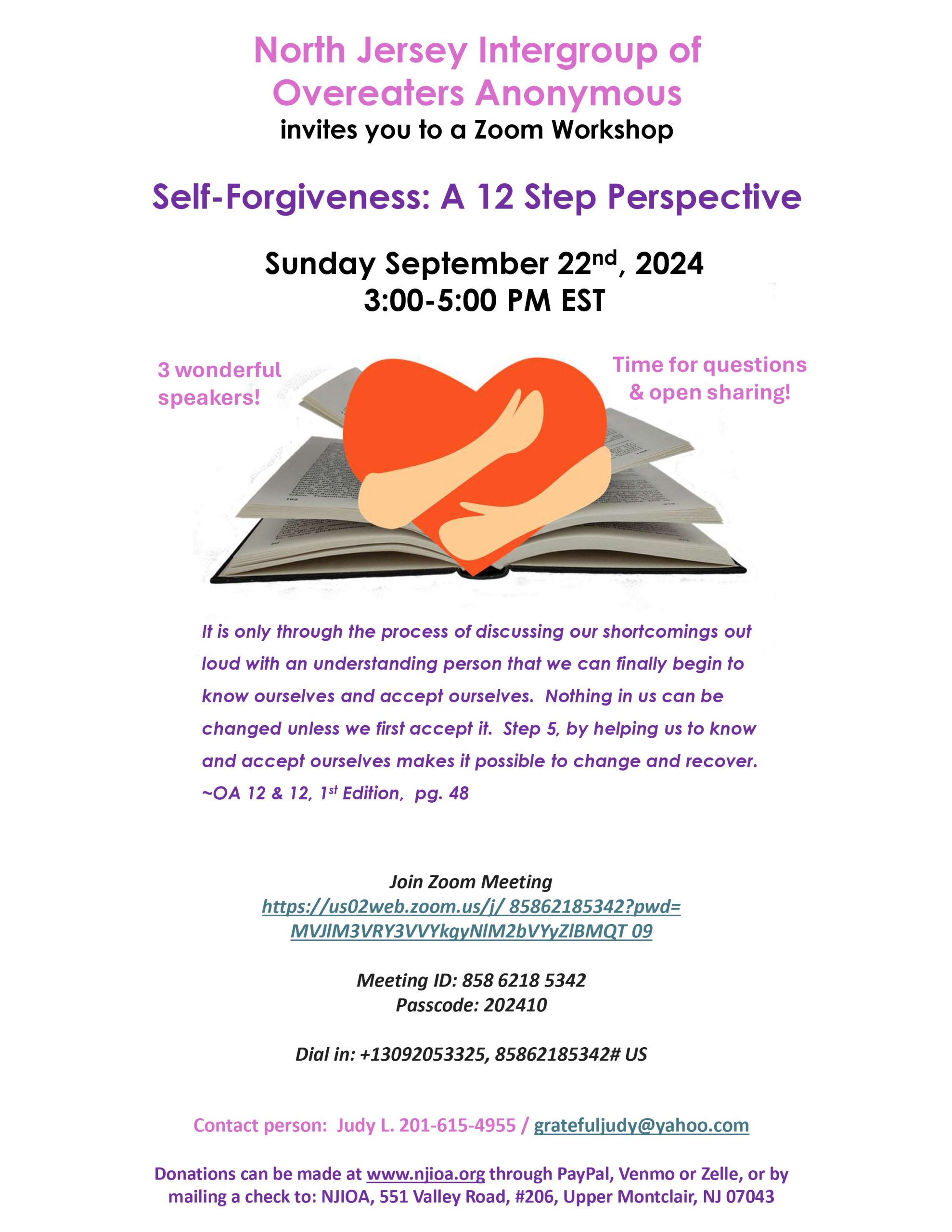 Self-Forgiveness: A 12 Step Perspective - Northern Jersey Intergroup ...