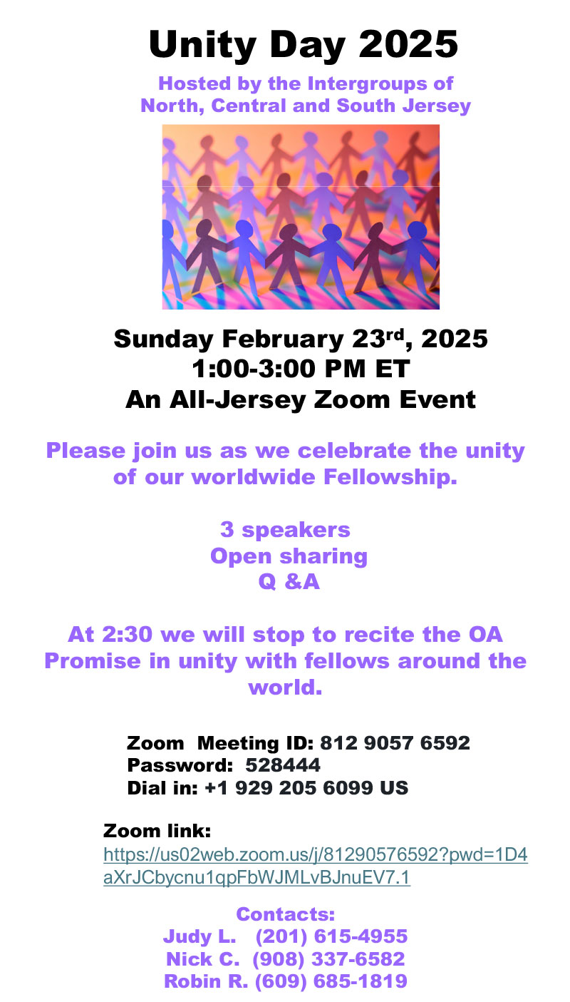 Unity Day 2025 - Northern Jersey Intergroup Overeaters Anonymous
