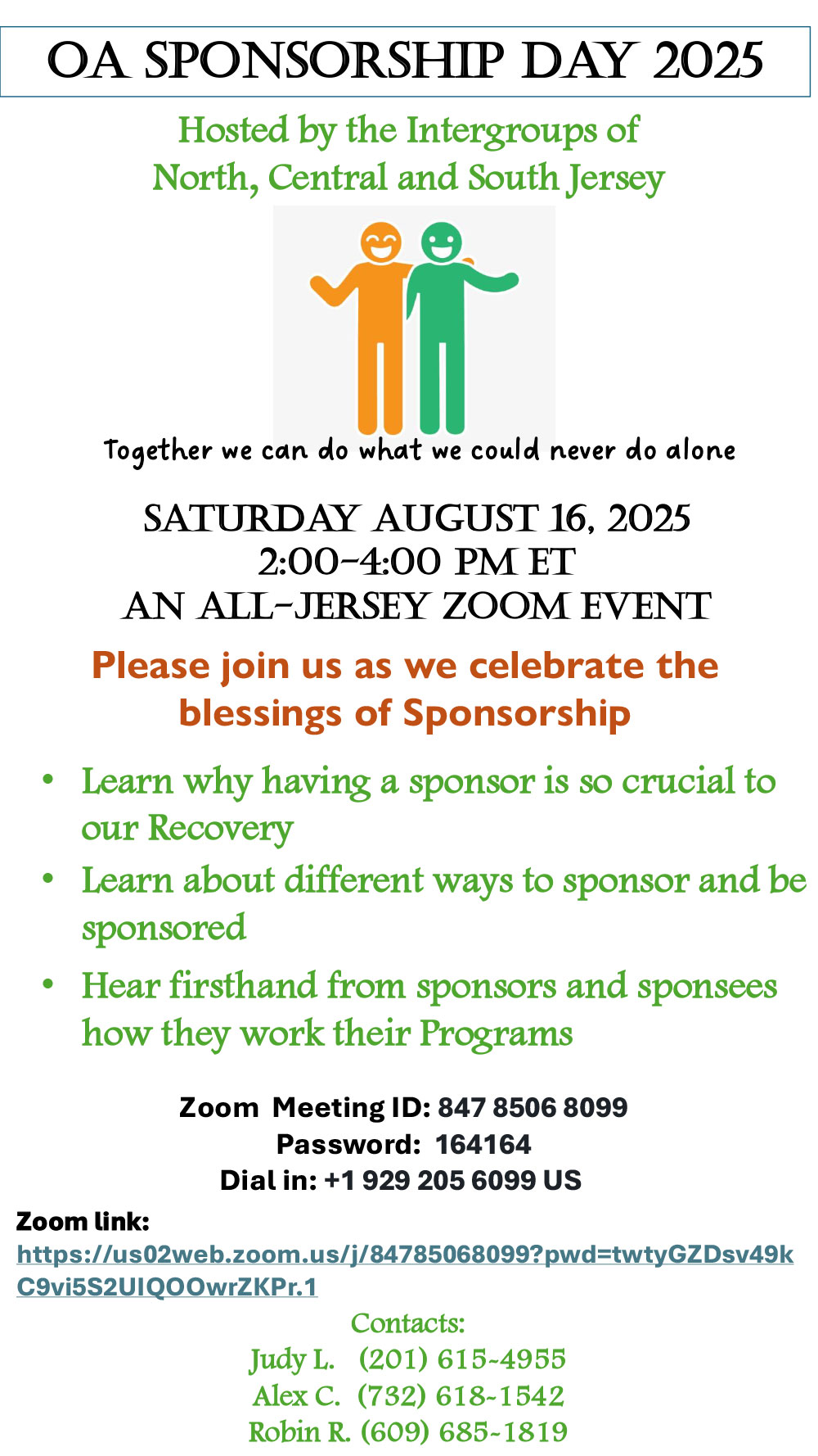 OA Sponsorship Day 2025 - Northern Jersey Intergroup Overeaters Anonymous